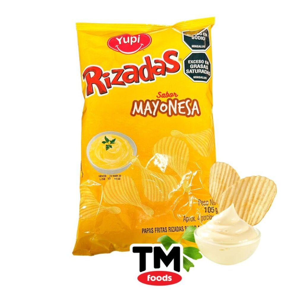 Papas Rizadas Sabor a Mayonesa Yupi 105g - TM FOODS Austin
